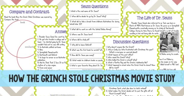 Freebie Friday ~ The Grinch by Dr Seuss - Monsters Ed